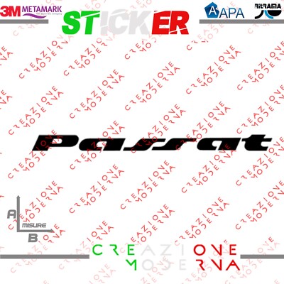 ADESIVO STICKER LOGO PASSAT MISURE PERSONALIZZATE | eBay