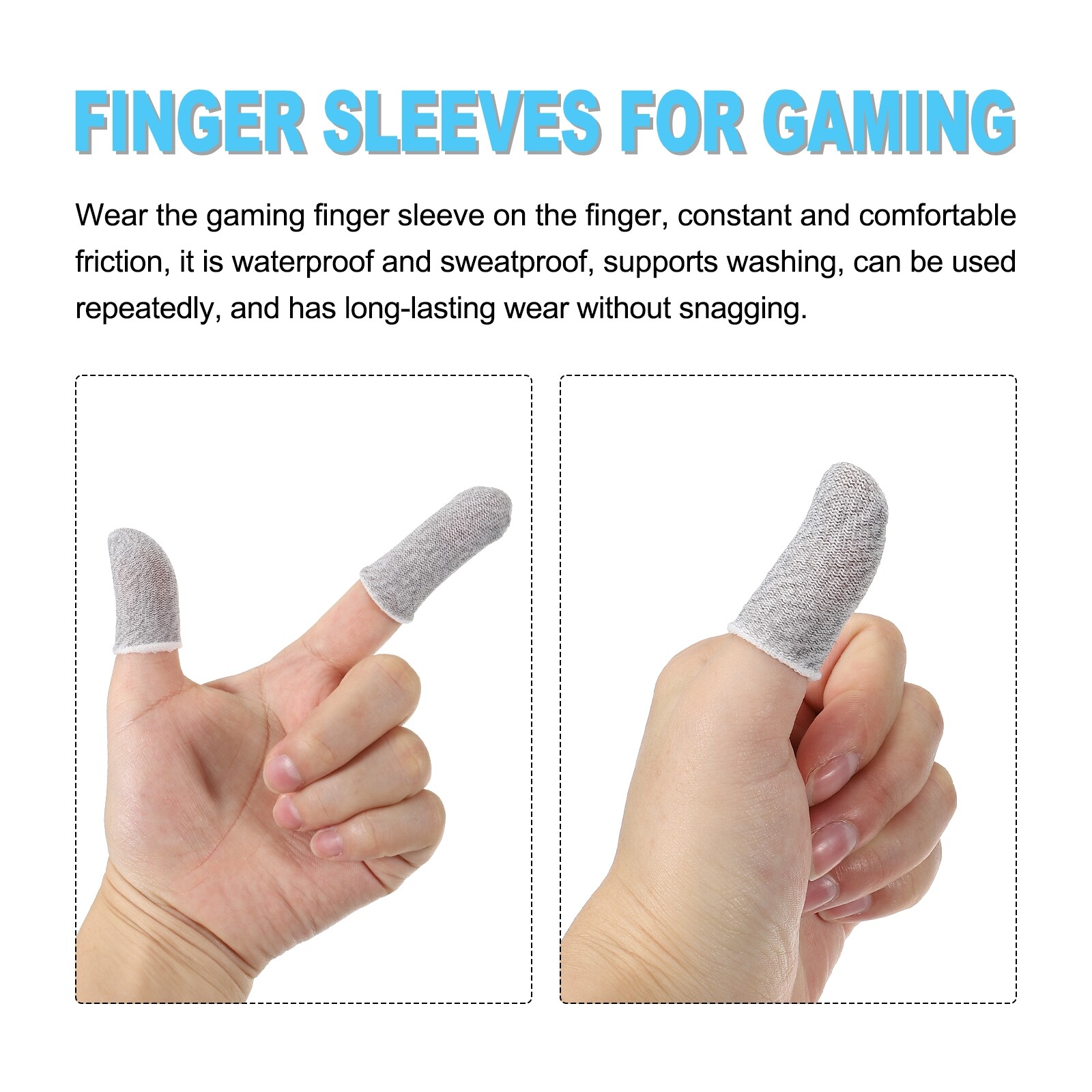 Mobile Gaming Finger Sleeve Controller Finger Thumb Grey/White, Pack of ...
