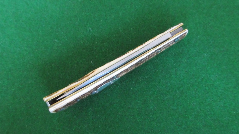 CUSTOM Jerry Van Eizinga SCAGEL Slip Joint STAG Folder ARROWHEAD Shield ...