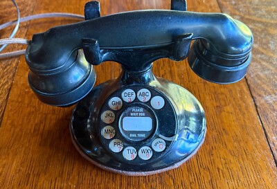 Western Electric 202 Antique Telephone w E1 spit cup handset ringer ...