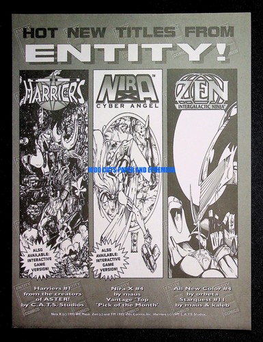 Harriers + Nira X + Zen Entity Comics 1995 Trade Print Magazine Ad Poster ADVERT | eBay