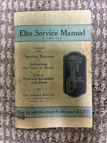 Elto Outboard Motor Service Manual REPRODUCTION | eBay
