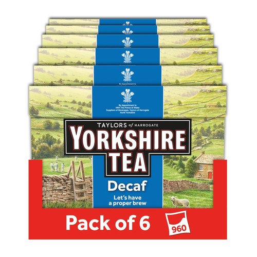 Yorkshire Tea Decaf Bulk Pack – 6 Boxes of 160 Bags (Total 960 Tea Bags ...
