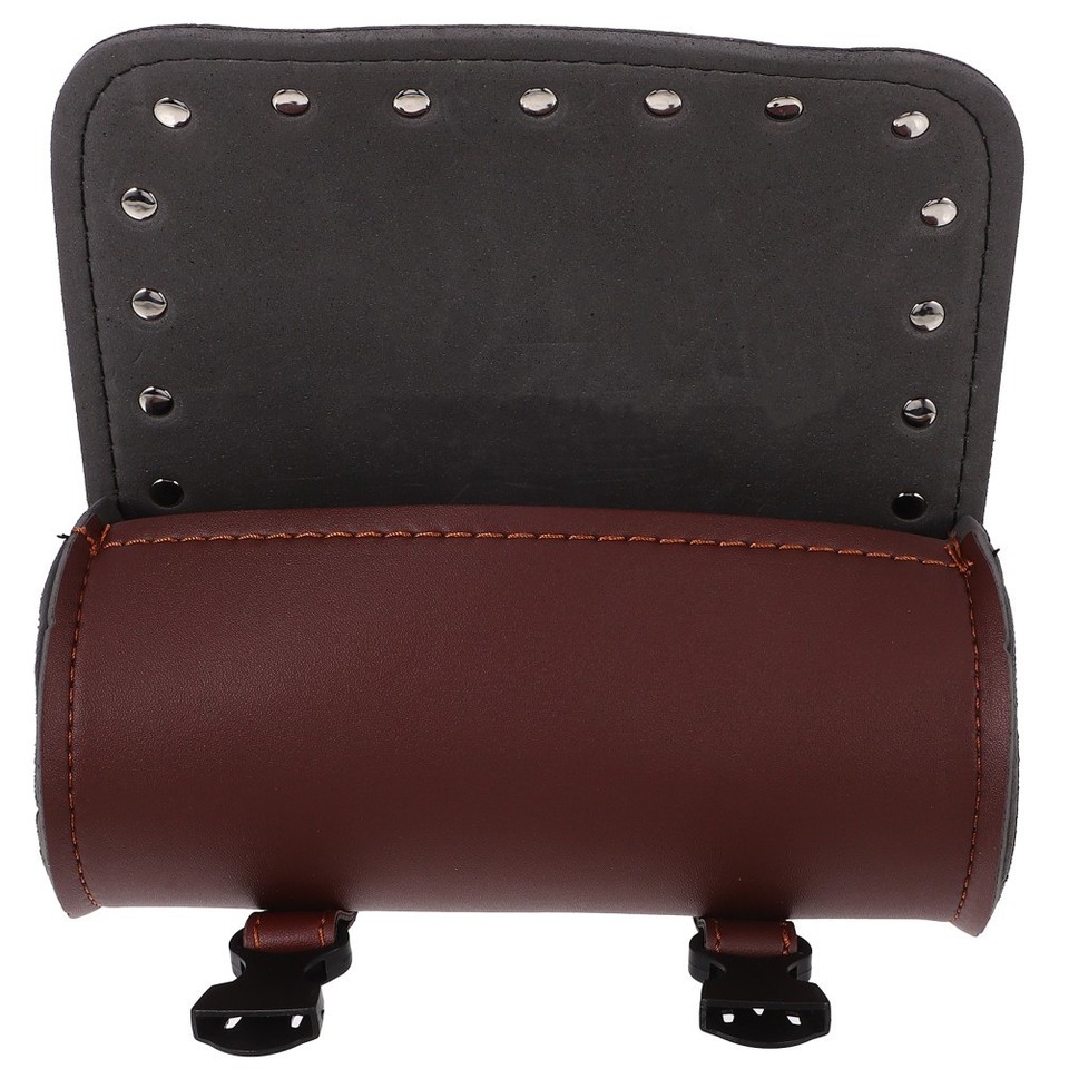 Motorcycle Saddlebag PU Organizer Motorcycle Fork Bag Roll Barrel Side ...