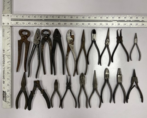 Lot of 19 Mixed Assorted Pliers Hand Tools Different Types | eBay