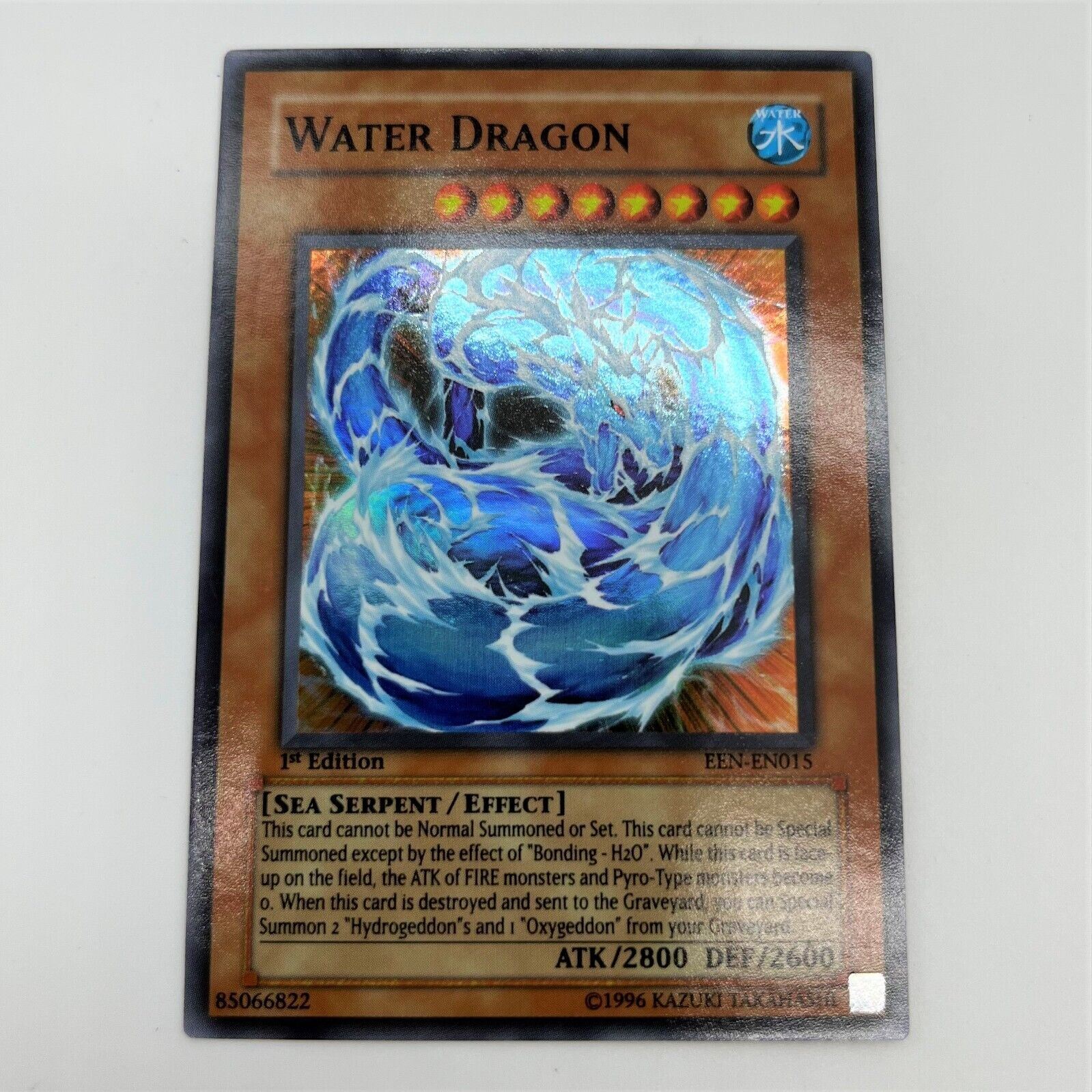 Yugioh Water Dragon Card EEN-EN015 Super Rare 1st Edition Holocard NM ...