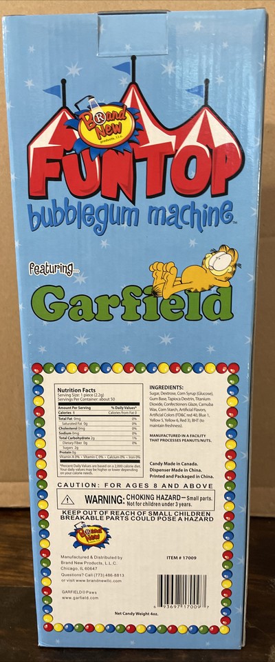 Garfield Funtop Gumball Machine Talking 7 Phrases - New | eBay