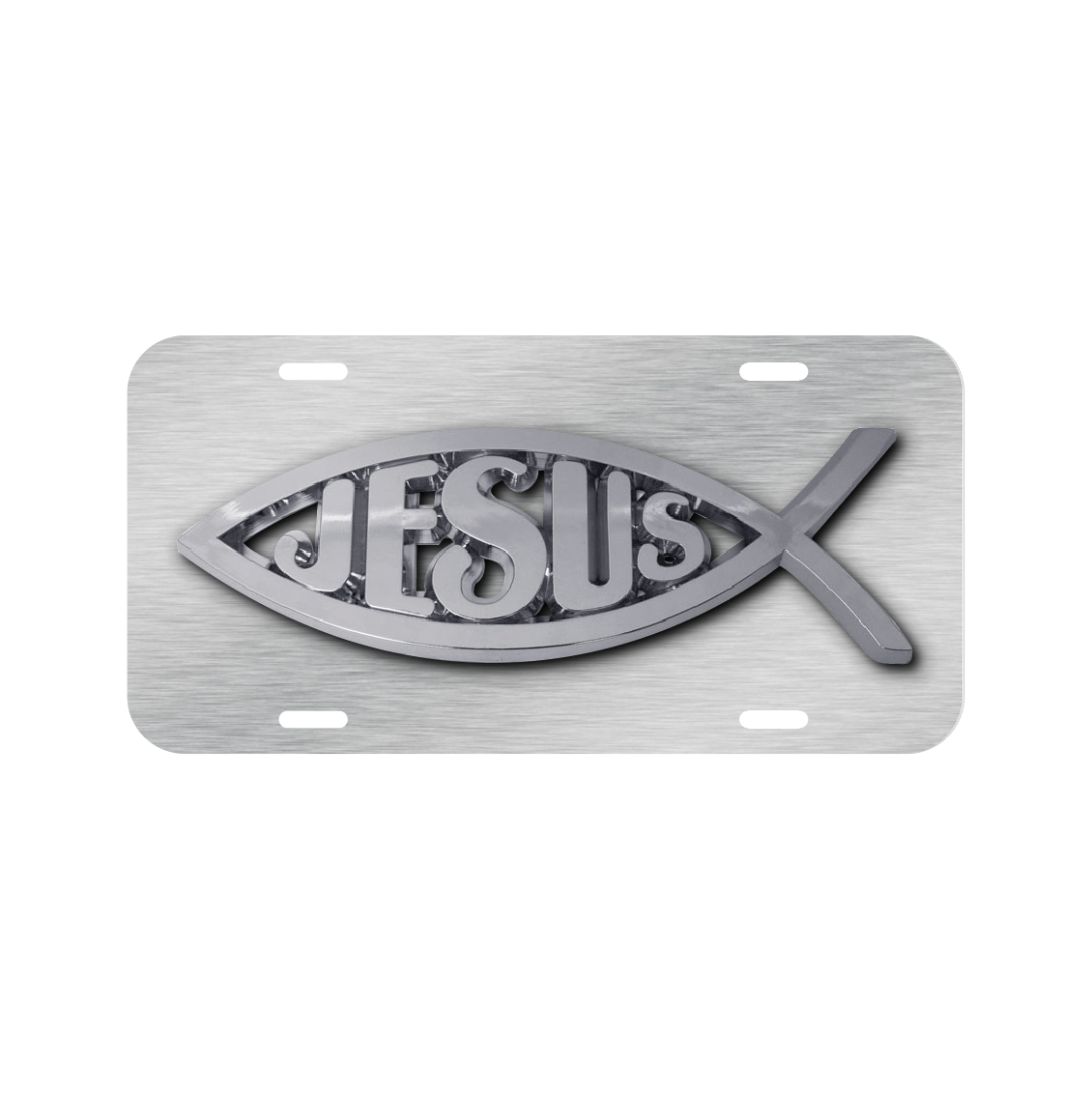 Jesus Vehicle Front License Plate Auto Car NEW Tag Fish Christian NEW ...
