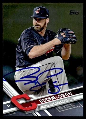 2017 Topps Update Foil Boone Logan Auto Cleveland Indians #US165 Signed ...