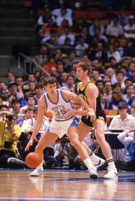 Playoffs North Carolina Dave Popson In Action Basketball 1987 Old Photo ...