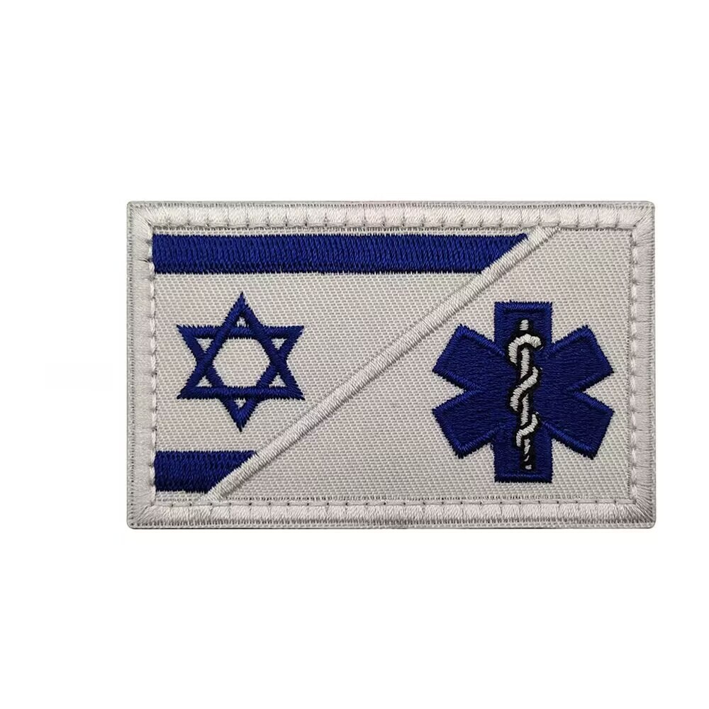 First Aid ISRAEL FLAG EMT MED Star of David JEWISH ISRAELI Hook Loop ...