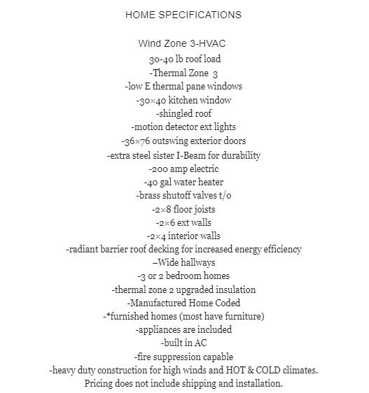 2022 FURNISHED FEMA 2BR/1BA 14x48-Wind Zone 3-A/C-HCP Bath--Ship All ...