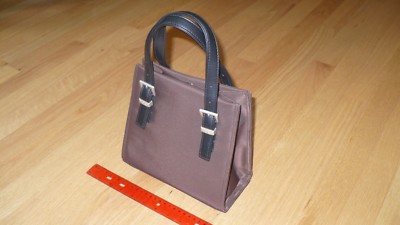 Mini Chang Brown Evening Bag with fixed 5" straps | eBay