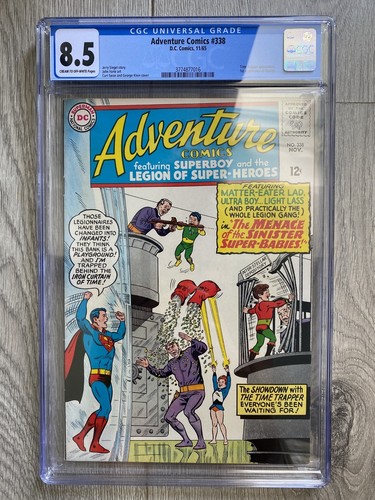 ADVENTURE COMICS 338 CGC 8.5 CR/OW PAGES 1st GLORITH | eBay