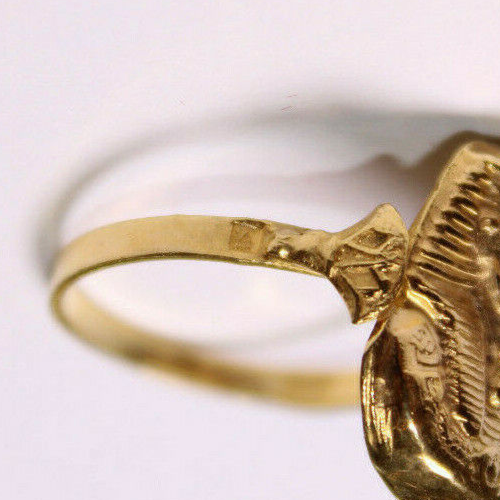 Egyptian Engraved Pharaoh King Tut Ring Gold 18K Stamped Pharaonic 3Gr ...