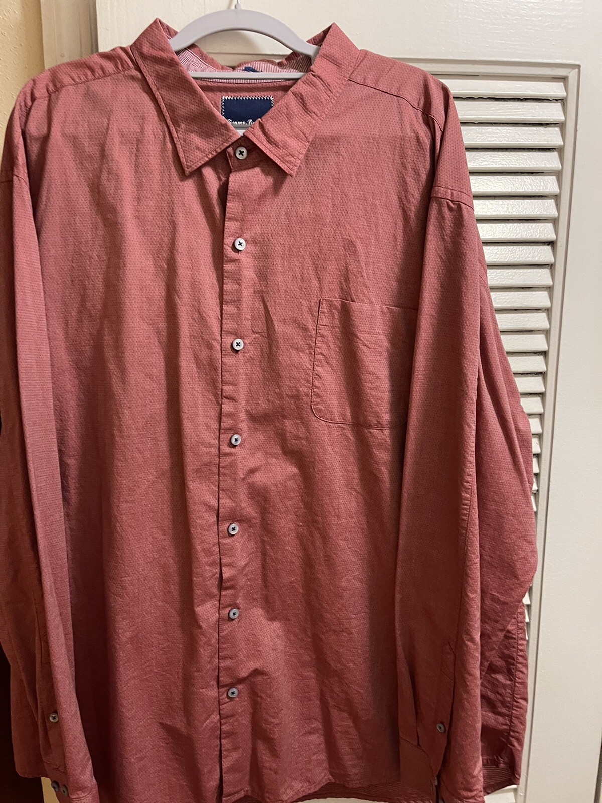 Tommy Bahama Mens 100% Cotton Deep Red Button Down Up 3XL XXXL Nice ...