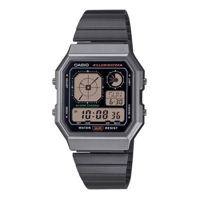 Orologio CASIO A-130WEGG-1AEF Digitale VINTAGE Acciaio Nero Chrono ...