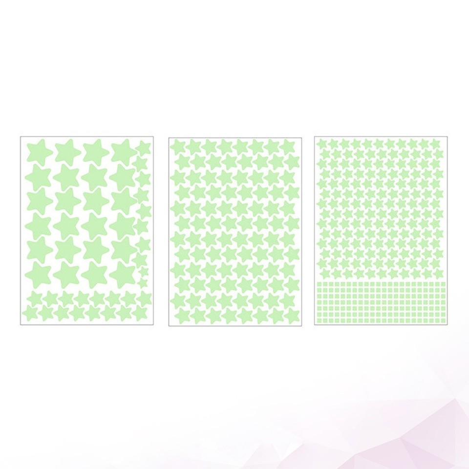 3 Sheets Kids Room Decor Fluorescent Sticker Glow in Dark Wall Stickers ...
