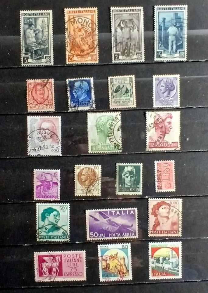 Old & Large Stamp Collection From Italy With Many Old Rare Italian ...