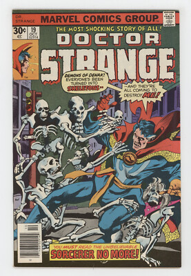 Doctor Strange 19 Marvel 1976 VF Skeleton Skull Gene Colan Marv Wolfman ...