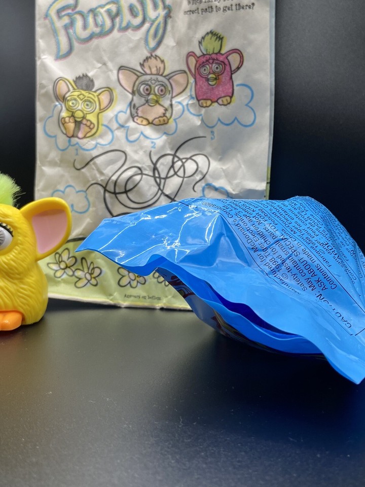 1999 Furby Mcdonald’s happy meal bag with toy and half sealed (unopened ...