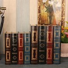 2 Pack Decorative Book Boxes Wooden Antique Book Decorations Vintage ...