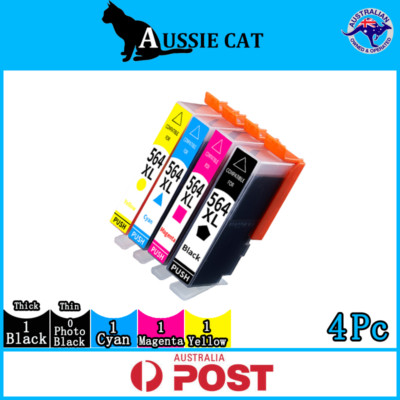 4x Non-OEM HP564 564XL Ink Cartridge For HP 5520 6510 5514 7520 B109a ...