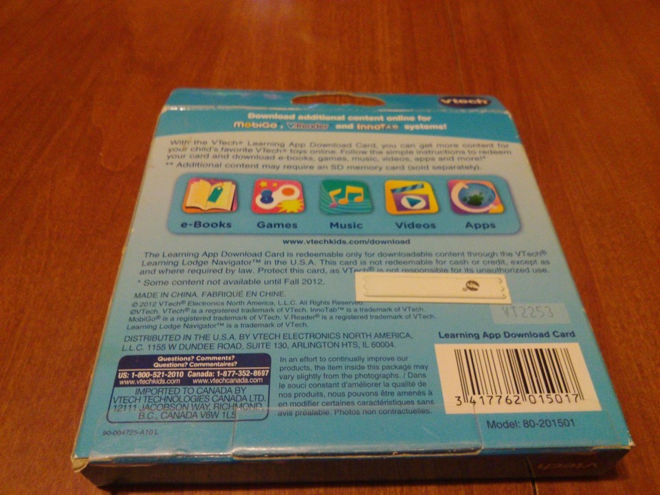 Vtech Learning App Download Card Mobigo VReader Innotab Systems New | eBay