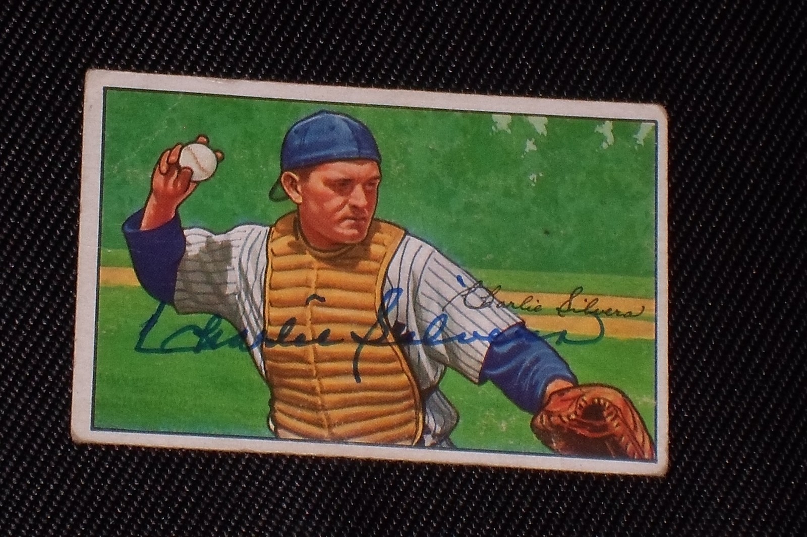 CHARLIE SILVERA 1952 BOWMAN ROOKIE SIGNED AUTOGRAPHED CARD #197 NY ...