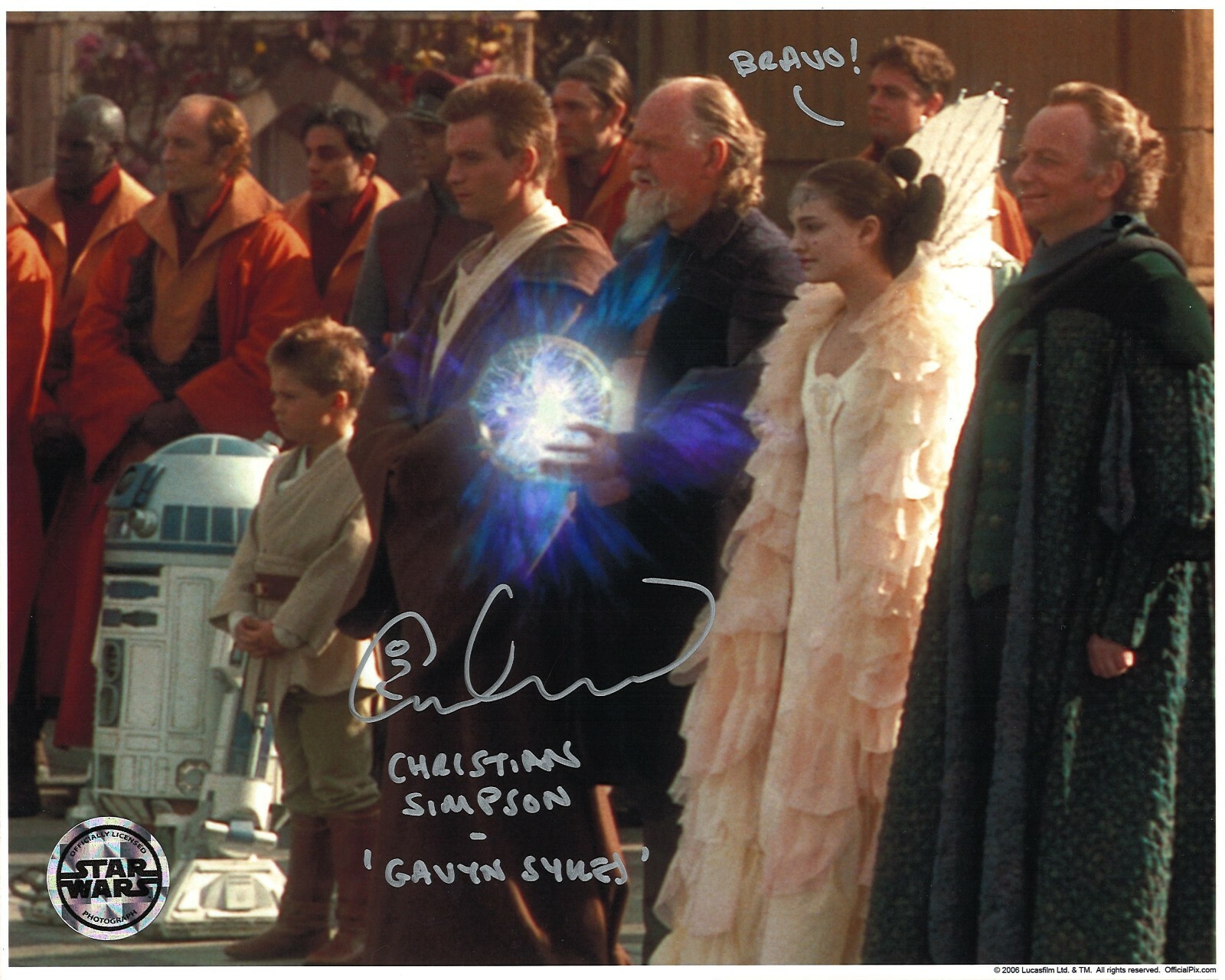 Official Pix- Star Wars- Christian Simpson, Lt. Gavyn Sykes signed 8 x ...