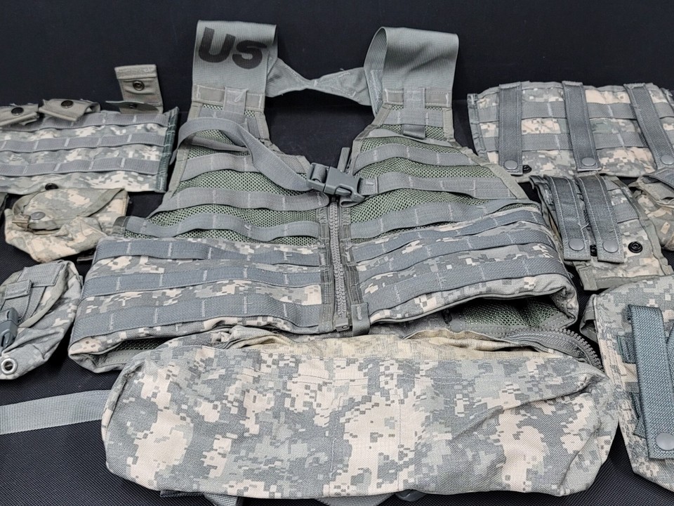 USGI MOLLE II Large Rucksack & 3 Day & Loaded FLC COMBO ACU Army ...