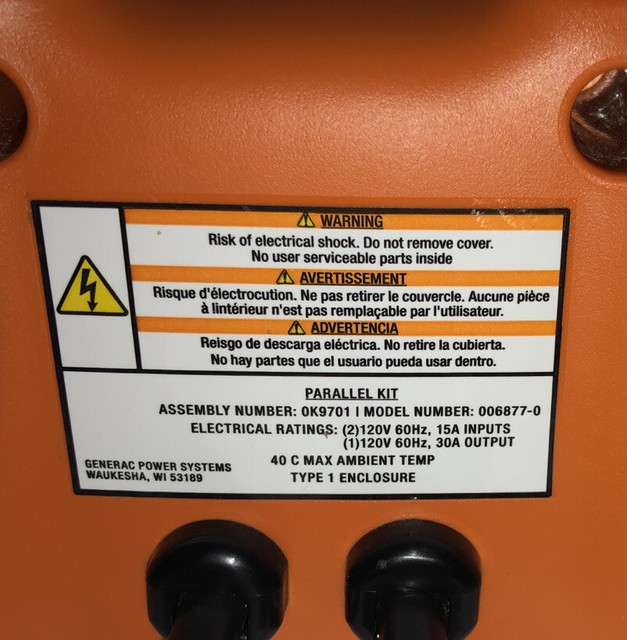 Generac 6877 Portable Inverter Parallel Kit for sale online | eBay