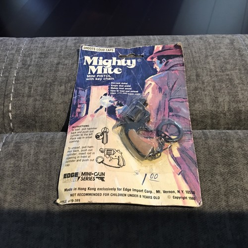 Vintage 1980 Edge Mark Toy Mighty Mite Mini Pistol With Key Chain#19 ...
