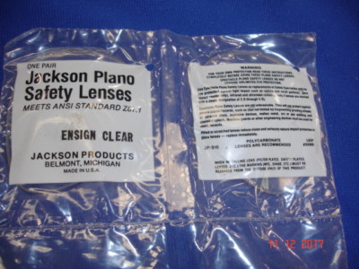 (2) Jackson Replacement lenses safety glasses Clear Ensign | eBay
