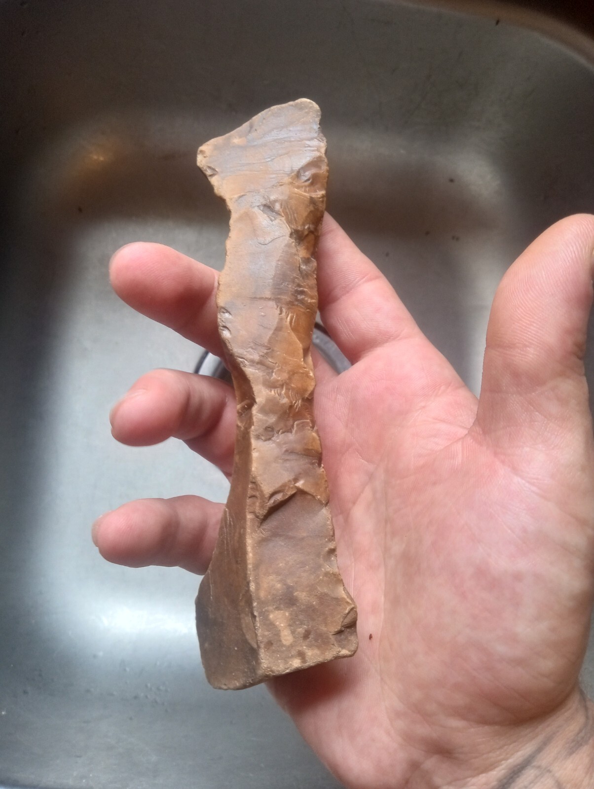 Authentic Native American Indian Hand Tool With Finger Grooves Buffalo ...