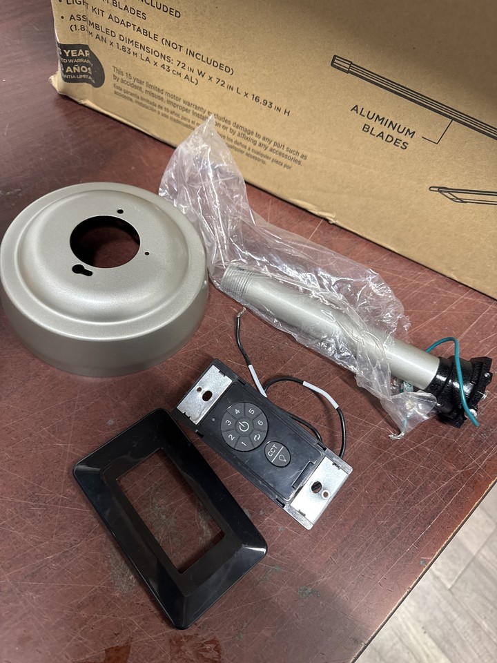 CE High Velocity 6 ft. Indoor/Outdoor Titanium Ceiling Fan with Wall ...