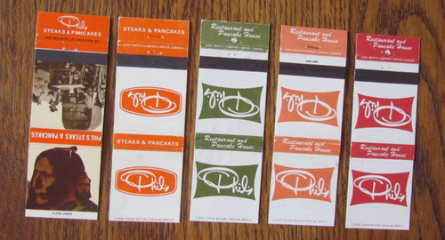 PHIL'S RESTAURANT MATCHBOOK COVERS: CALGARY BANFF LETHBRIDGE EDMONTON ...