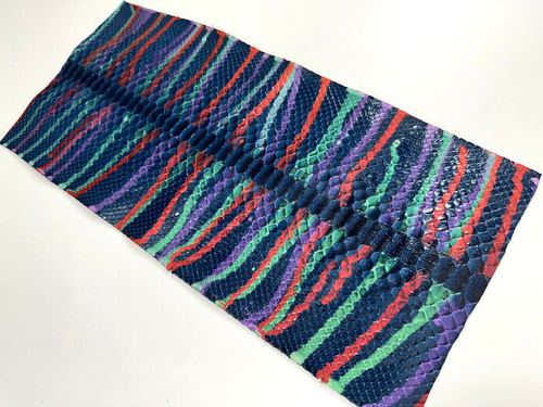 Multicolor Genuine Python Snakeskin Leather real hide snake skin piece ...