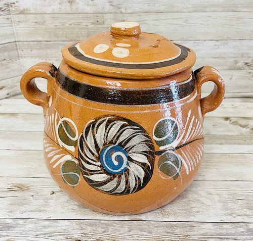 Olla Mediana D Barro Tonala Frijolera/Sopera 2 Liter Terra Cota Beans ...