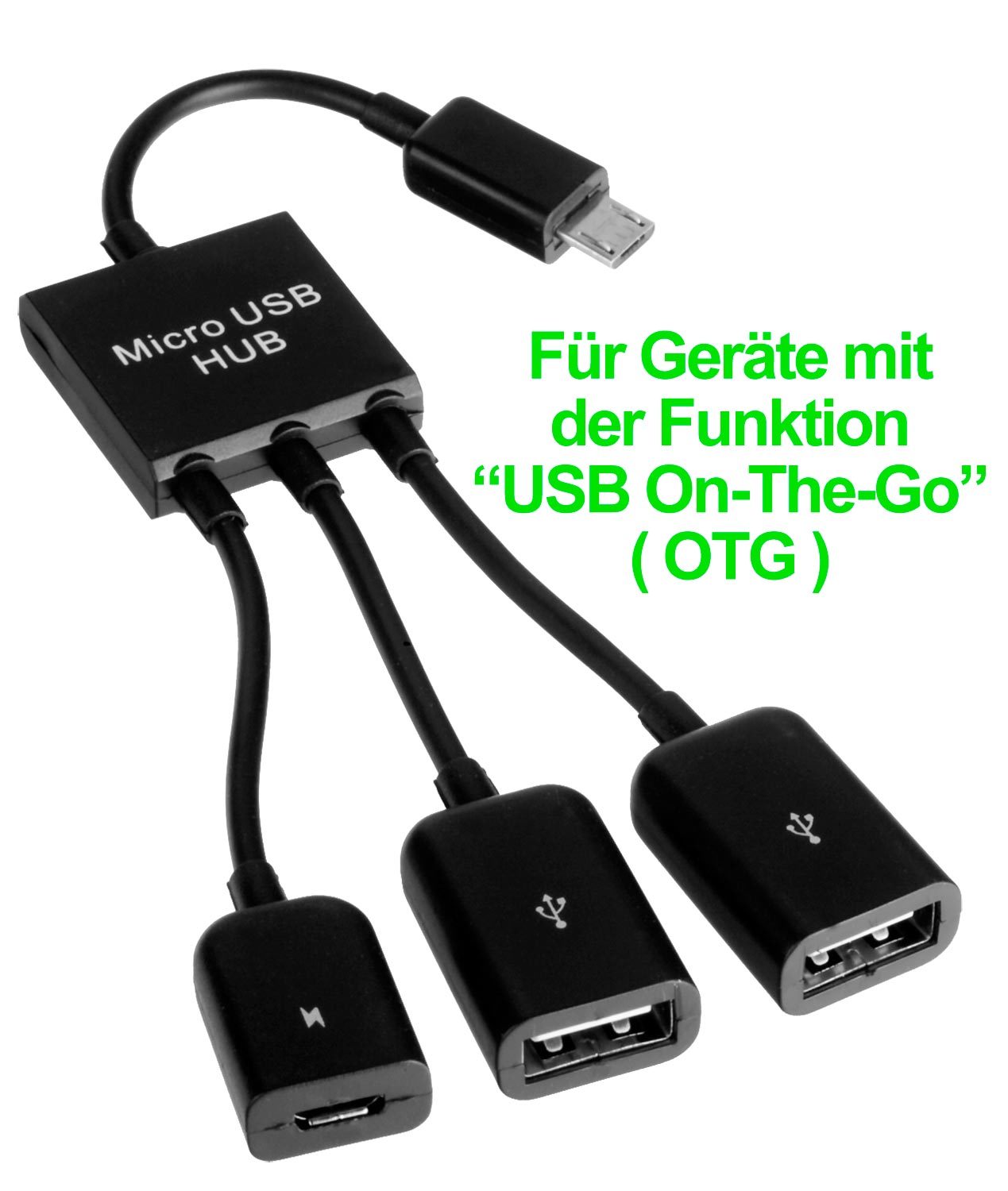 Micro USB OTG Hub für Xiaomi Redmi Note 5 USB On-The-Go Adapter Kabel ...