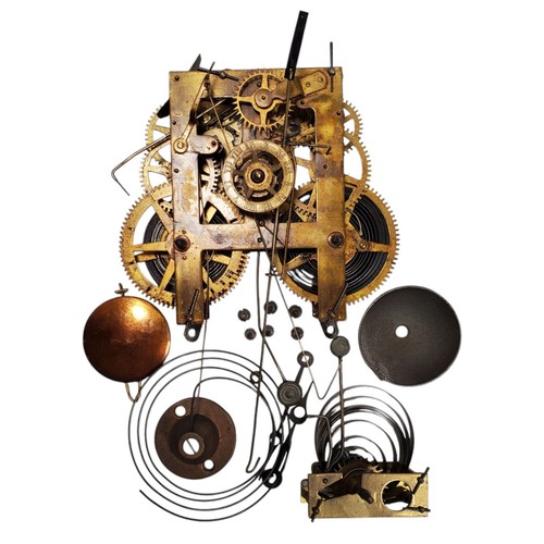 Antique Mechanical Kitchen Clock Movement w/ Timer Parts | eBay