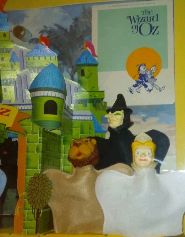 Vtg 1960's Wizard of Oz Felt Hand Puppets Emerald City Theater & Play ...