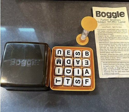 🔥Vintage Nostalgic 1976 Boggle Word Game Parker Brothers No. 104 - Complete🔥 | eBay