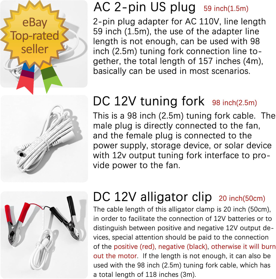 28" Inch Ceiling Fan AC 110V/DC 12V Indoor Outdoor Gazebo Electric Fans for Tent | eBay