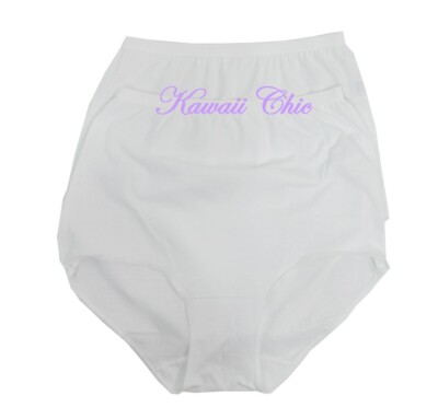 Fundamentals White 2-Pack Cotton Full Rise Brief Panties Women's 6 ...