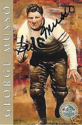 GEORGE MUSSO CHICAGO BEARS LIMITED EDITION AUTOGRAPHED HOF SIGNATURE ...