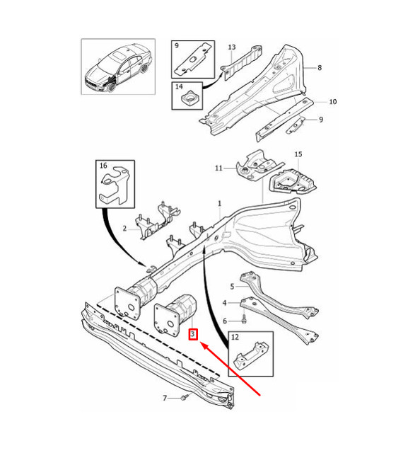 Volvo 31353136 Genuine OEM Factory Original Rail Section for sale ...
