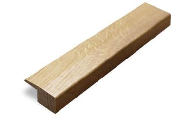 Solid Oak 15mm L section End Cap Wood Floor Moulding 900mm Trim Pre ...