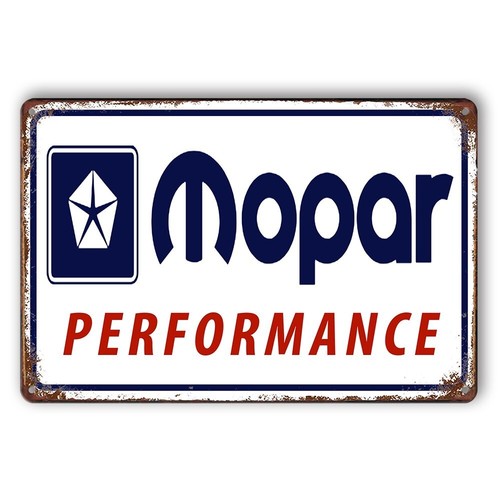 Tin Sign MOPAR PERFORMANCE CHRYSLER GARAGE Rustic Look Decorative ...