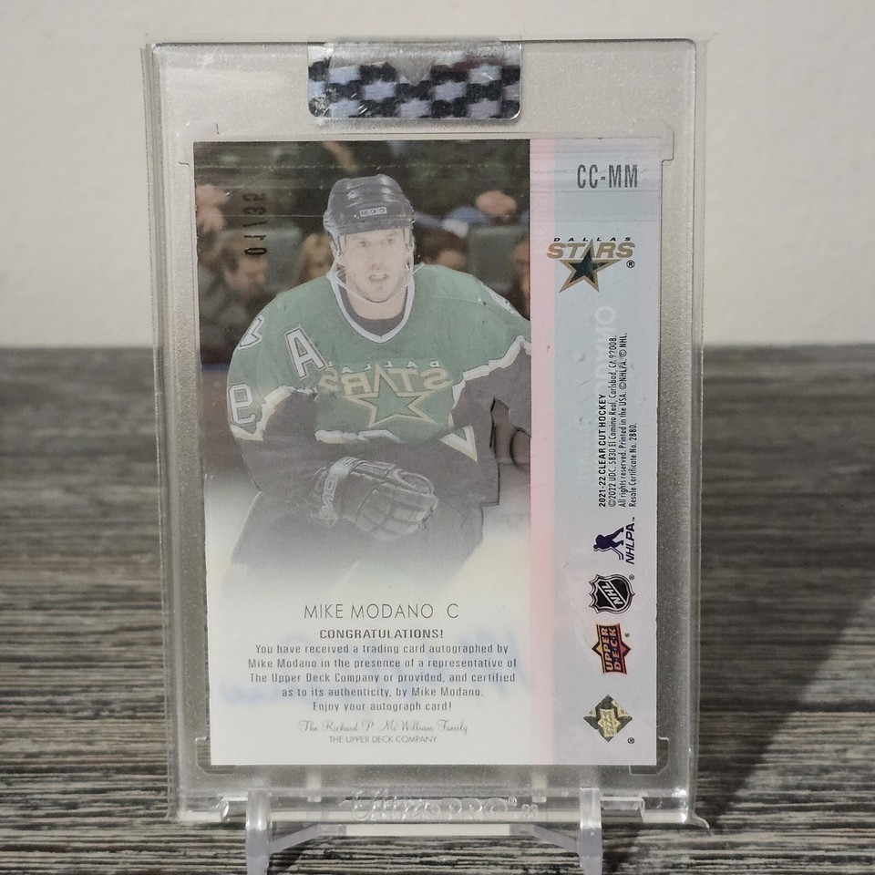 2022-23 Upper Deck Clear Cut Auto Exclusive Mike Modano Auto /35 #CC-MM ...